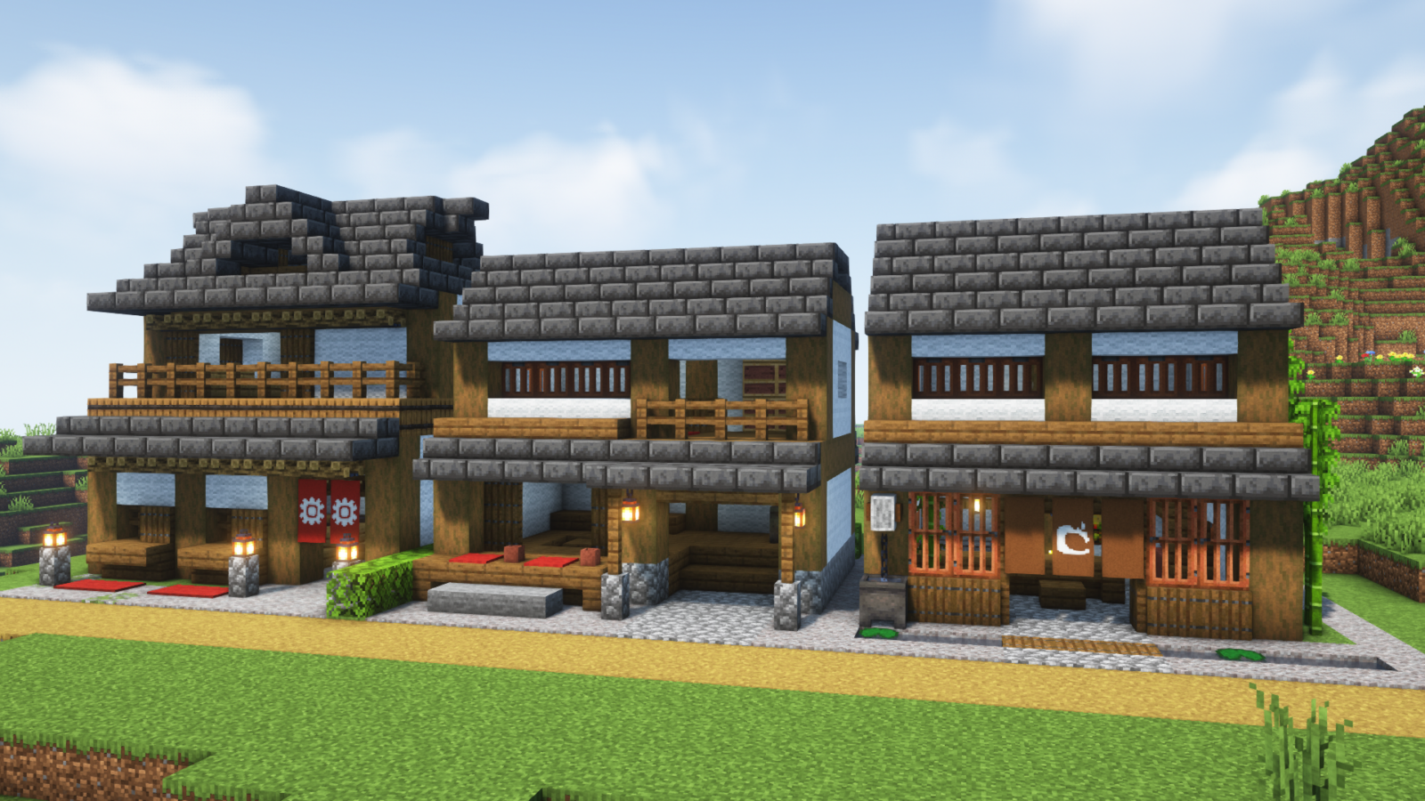 マイクラ建築：2階建ての和風の家。簡単10×10。No.188｜SOUのマイクラログ